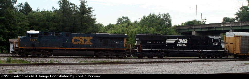 CSX 5447 NS 6955